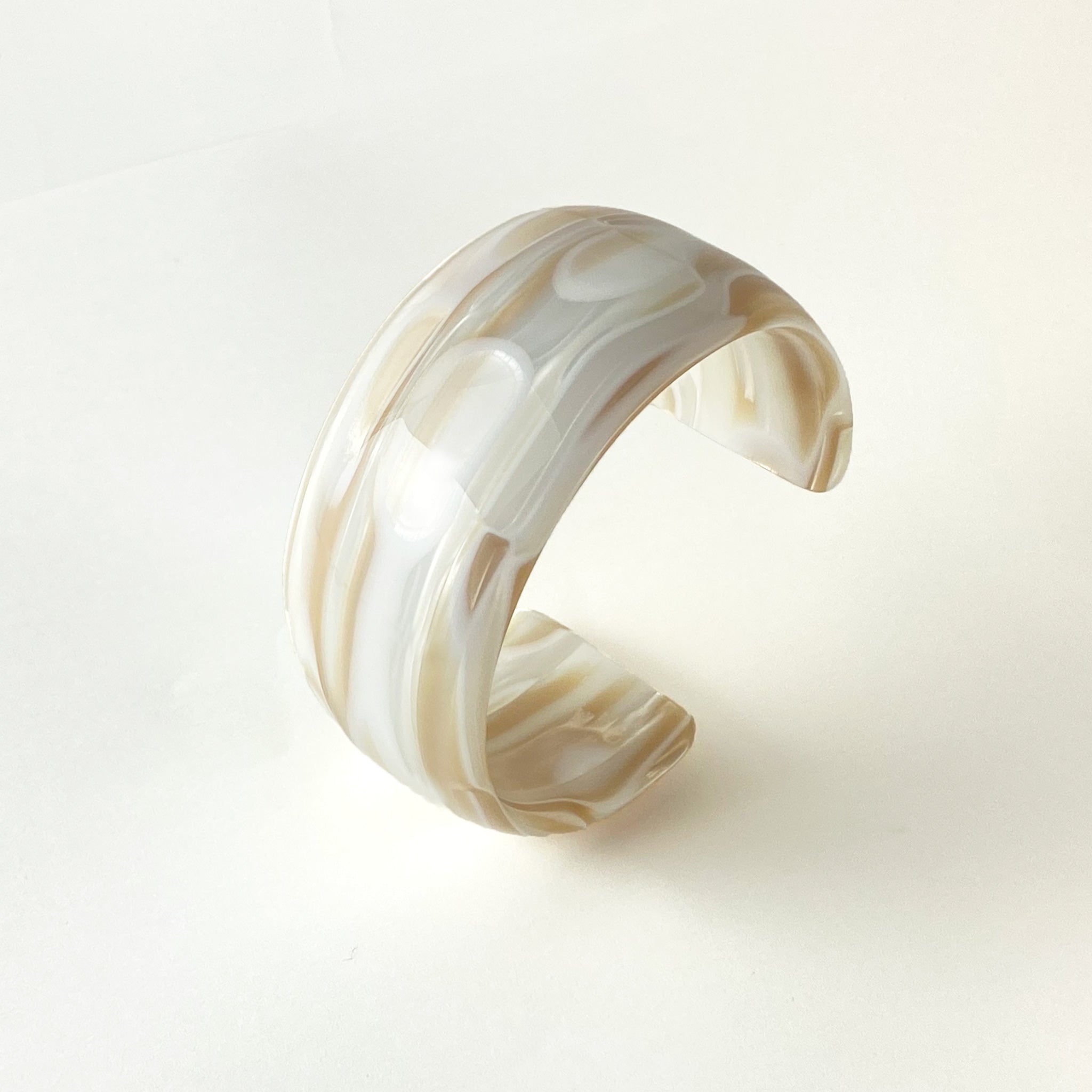 Bangle バングル＜Wide＞（A86 marble gold white） – KISSO