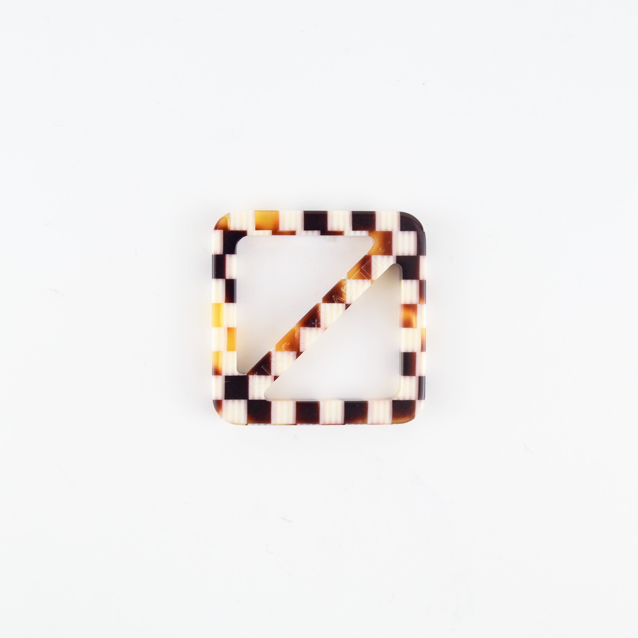 [MACOOL × KISSO]Scarf Buckle スカーフバックル 四角（184 multi brown）